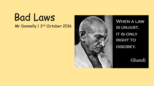 R.E Breaking a Bad Law | Teaching Resources