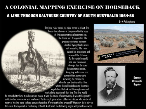 MAPPING FROM HORSEBACK - GOYDER'S LINE ONE THE COLONIAL MAP OF SOUTH ...
