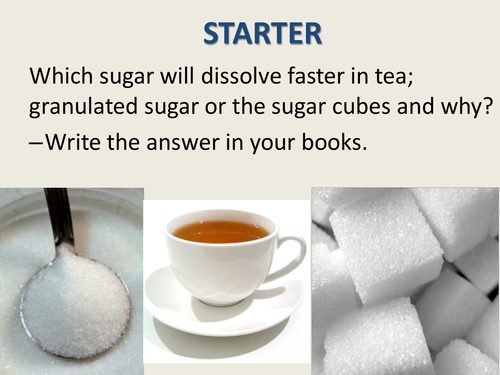 Lesson 4 Affect of surface area on the rate of a reaction | Teaching ...