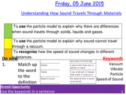 Understanding how sound travels through materials lesson | Teaching ...