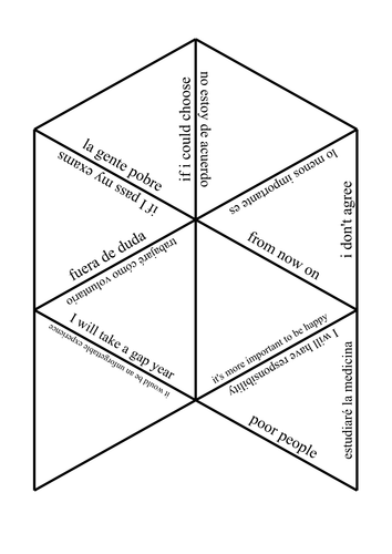 Bundle of Tarsia triangle puzzles suitable for KS3/4 Spanish | Teaching ...