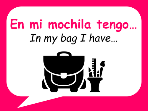 School items / En mi mochila | Teaching Resources