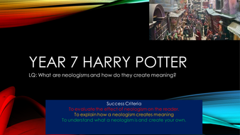 Harry Potter Year 7 Lessons | Teaching Resources