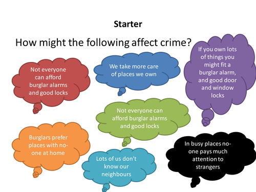 Geography of Crime Scheme of Work | Teaching Resources