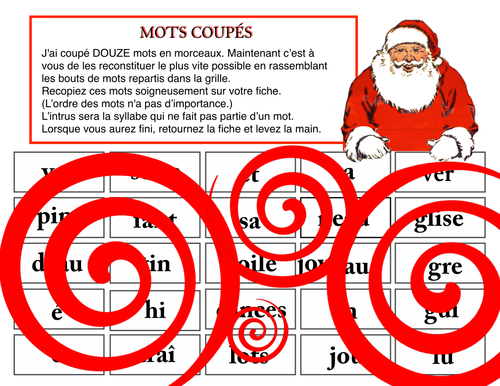 FRENCH: 2 Jeux de mots pour Noël | Teaching Resources