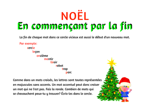 FRENCH: 2 Jeux de mots pour Noël | Teaching Resources