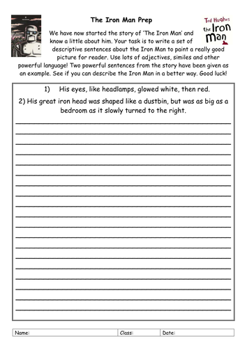 The Iron Man Guided Reading Activities | Teaching Resources