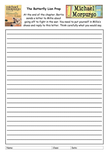 The Butterfly Lion Guided Reading Activities | Teaching Resources