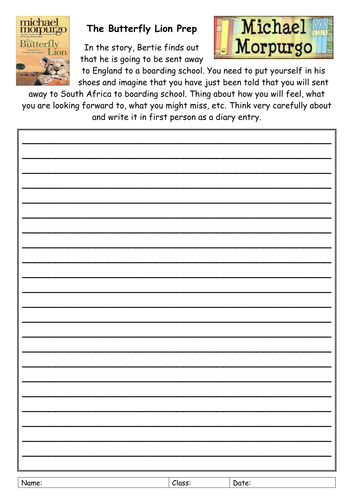 The Butterfly Lion Guided Reading Activities | Teaching Resources