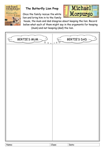 The Butterfly Lion Guided Reading Activities | Teaching Resources