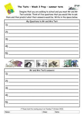 The Twits Guided Reading Activities | Teaching Resources