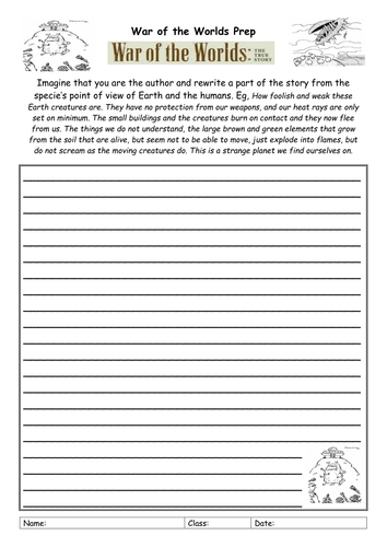 War of the Worlds (Real Reads) Guided Reading Activities | Teaching ...