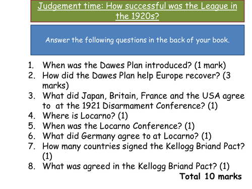IGCSE League of Nations | Teaching Resources