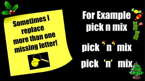 Apostrophe for Omission - Christmas Themed | Teaching Resources