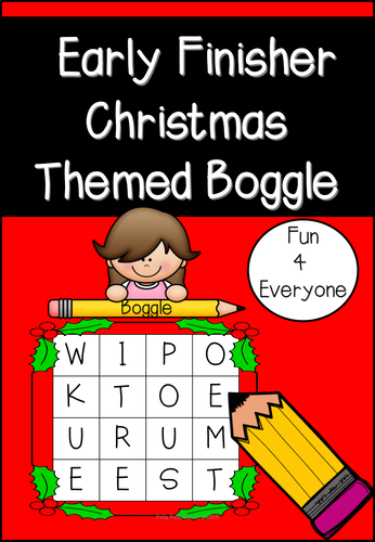 Christmas Themed Early Finishers Boggle | Teaching Resources