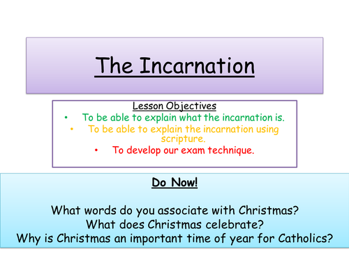 The Incarnation | Teaching Resources