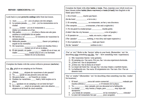 KS4 Spanish - Holidays, accommodation, weather and Seville (6x lessons ...