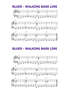 KS3 Blues music walking bassline for right and left hands piano ...