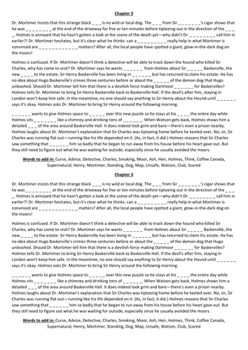 Hound of the Baskervilles Bundle | Teaching Resources