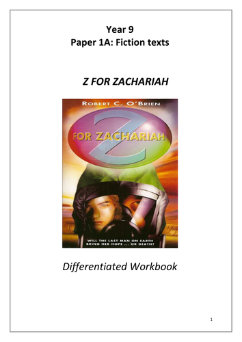 NEW AQA Paper 1A practice exam: Z FOR ZACHARIAH for LESS ABLE students ...