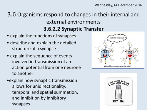 NEW AQA A2 BIOLOGY UNIT 6 - Organisms respond to changes in their ...