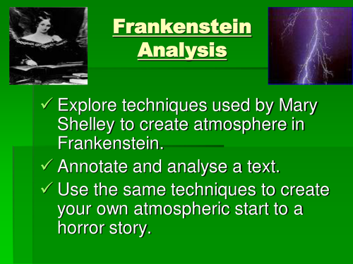 Frankenstein analysis and creative writing: chapter 5 | Teaching Resources