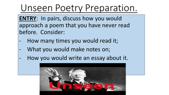 GCSE Paper 2 English Literature Unseen Poetry Preparation | Teaching ...