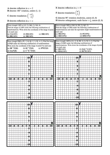 All Matrices And Transformations Igcse Teaching Resources