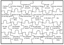 The Apostles' Creed - puzzle by Think_About_It - Teaching Resources - Tes