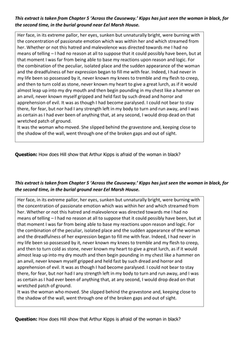 The Woman in Black - twelve lessons focusing on reading skills (first ...