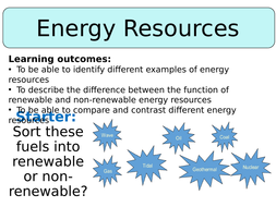 NEW AQA GCSE Physics (2016) - Energy resources | Teaching Resources