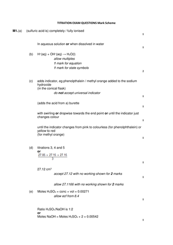NEW AQA GCSE CHEMISTRY TRILOGY - TITRATION | Teaching Resources