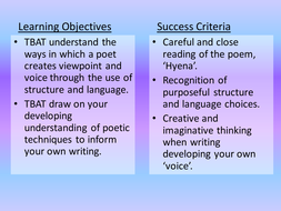 Poetry - Hyena by Edwin Morgan | Teaching Resources