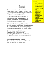 Poetry - The Jaguar by Ted Hughes | Teaching Resources