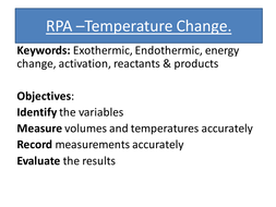 AQA GCSE (2016 9-1 spec) Required Practical: Temperature Changes ...