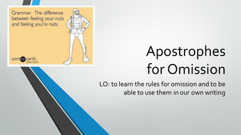 Apostrophes for Omission / Contractions | Teaching Resources