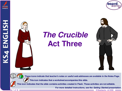 Year 9 Scheme of Work for "The Crucible" Very detailed SOW Including ...