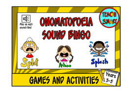 Onomatopoeia sound bingo | Teaching Resources
