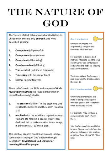 Nature of God from Christian Perspective: Information, Questions and ...