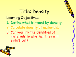 KS3 Physics: Density | Teaching Resources