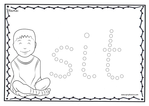 Phase 2 Phonics CVC Words Dot Painting | Teaching Resources