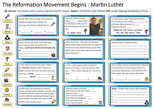 The Reformation : Martin Luther | Teaching Resources