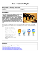 Physics Homework Projects - Year 7 | Teaching Resources