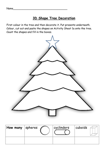 3D Shapes Christmas Theme Presentation Lesson Plan Worksheet Activities ...