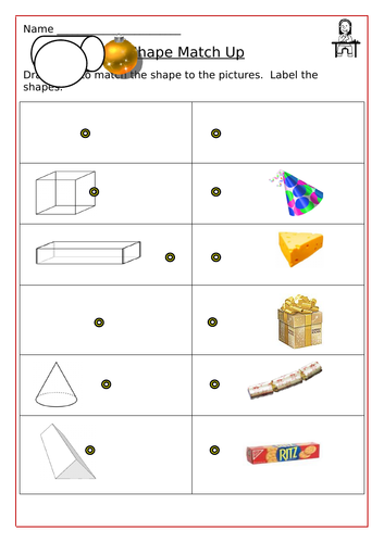 3D Shapes Christmas Theme Presentation Lesson Plan Worksheet Activities ...