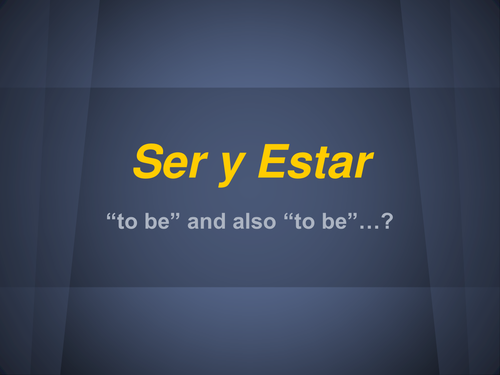 Ser vs. Estar Powerpoint | Teaching Resources