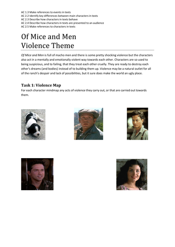 Of Mice and Men worksheets | Teaching Resources