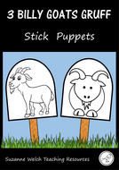 The 3 Billy Goats Gruff - Stick Puppet Templates | Teaching Resources