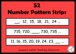 Math Pattern Strips (Algebra) - Numbers | Teaching Resources