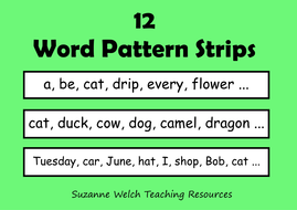 Math Pattern Strips (Algebra) - word and letter patterns | Teaching ...
